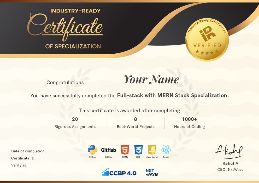 Assured Tech Job of ₹4.5-₹9LPA* | CCBP 4.0 Intensive | NxtWave